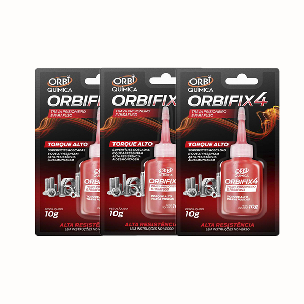Kit 3 Trava Rosca Prisioneiro Parafuso Vermelho - ORBIFIX 10G | Shopee ...