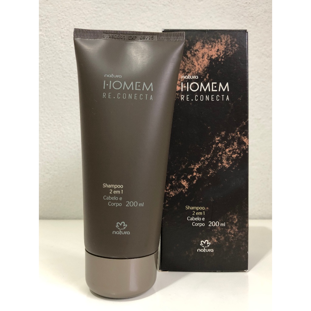 Natura HOMEM RE.CONECTA Shampoo 2 em 1 Cabelo e Corpo 200ml | Shopee Brasil