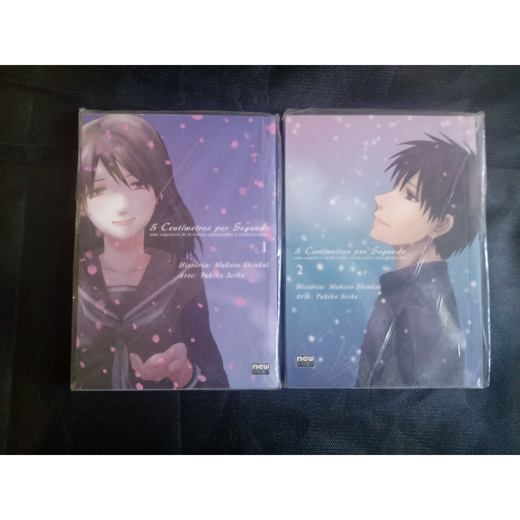 Mangá 5 Centímetros por Segundo Volumes 1 e 2 - Autores: Makoto Shinkai ...