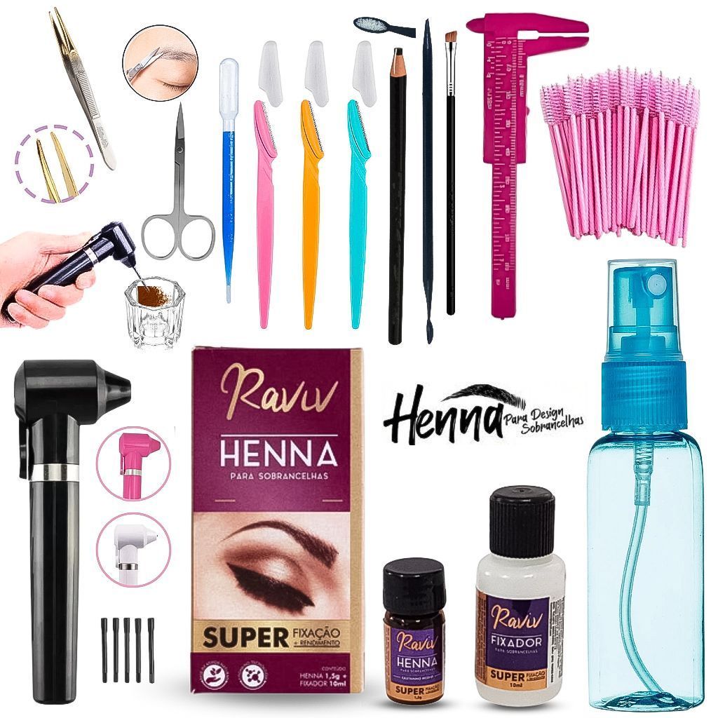 Kit Design Henna Profissional Completo N°13 | Shopee Brasil