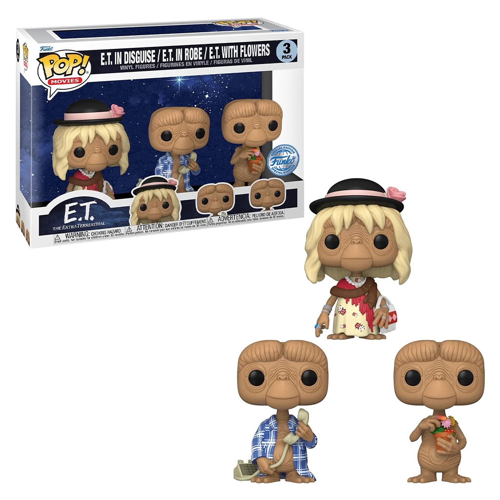 FUNKO POP MOVIES ET 40TH ANNIVERSARY 3-PACK - E.T. IN DISGUISE / E.T ...