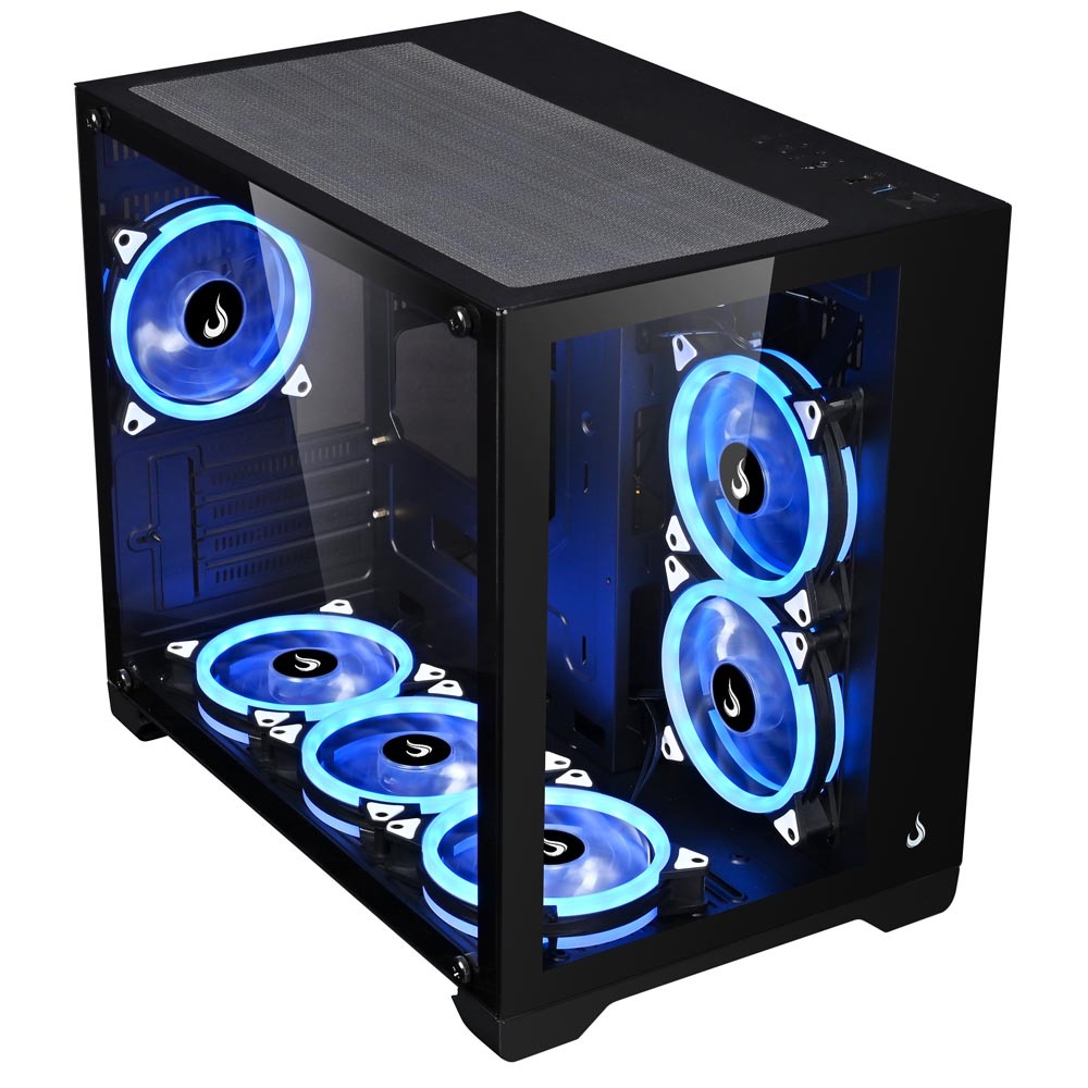 Gabinete Gamer Aquário | Rise Mode | Galaxy Glass M | S/fan | Shopee Brasil
