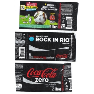Rótulo Antigo Coca-Cola ZERO - 2 Litros - diversos modelos - Cn ...