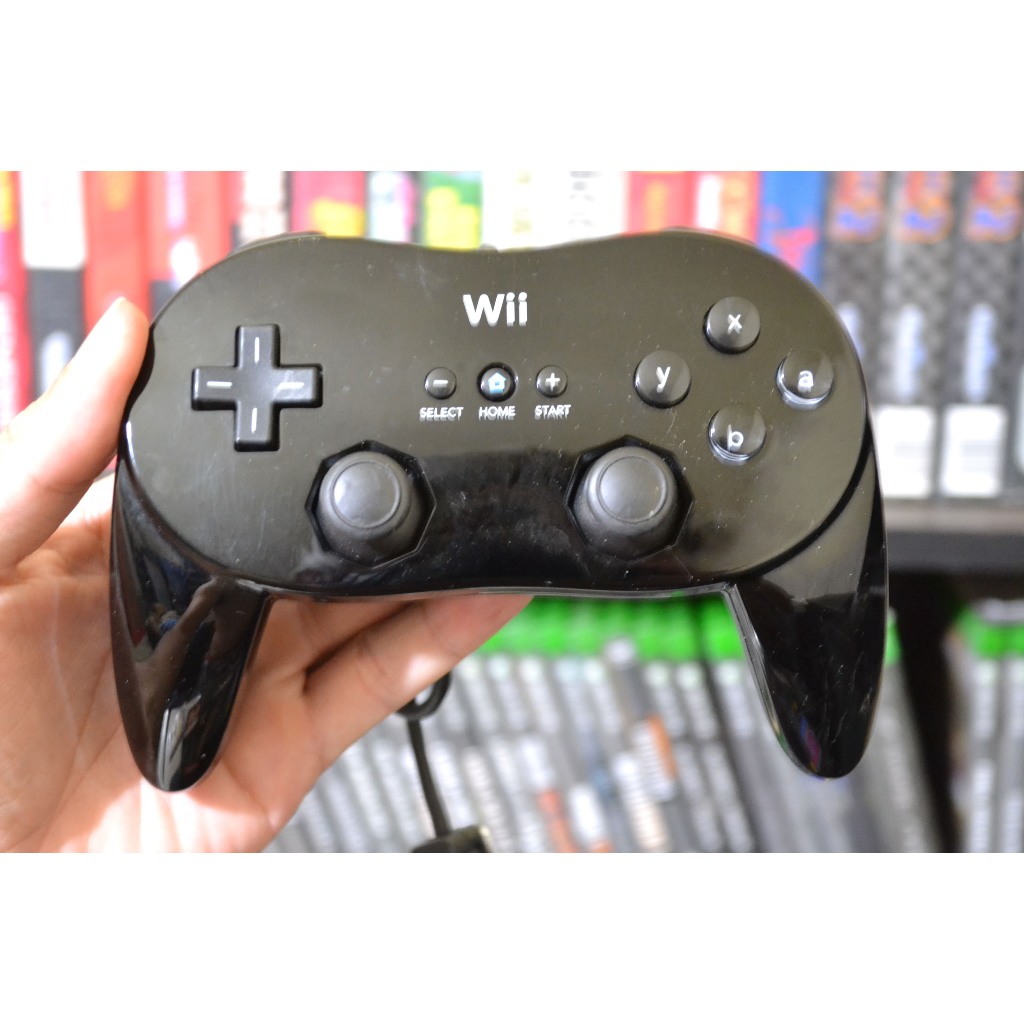 Controle Wii Classic Pro Preto Original Nintendo Rvl-005 - Faz a Boa!