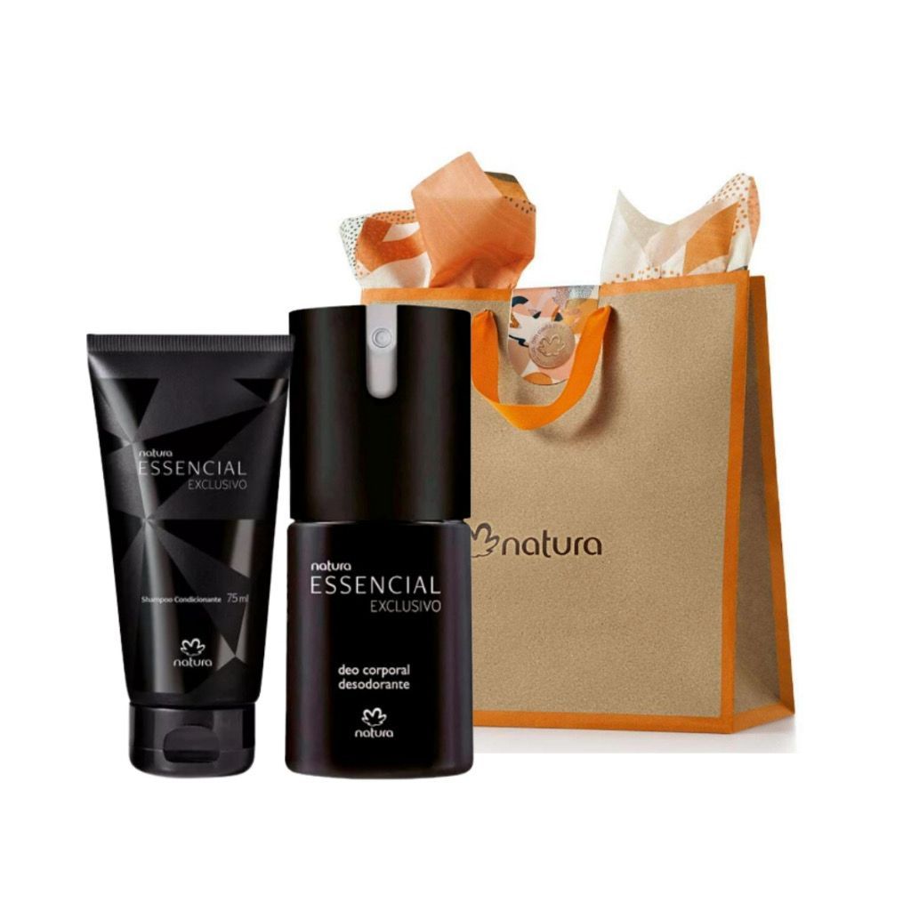 Presente Essencial Exclusivo Masculino Deo Corporal + Shampoo | Shopee ...