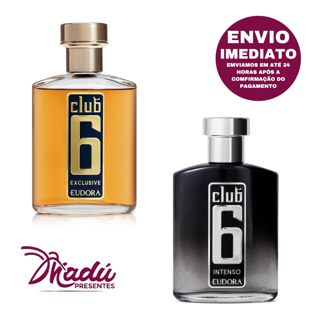 Perfume Masculino Eudora - Club 6 - Colonia 95ml | Shopee Brasil