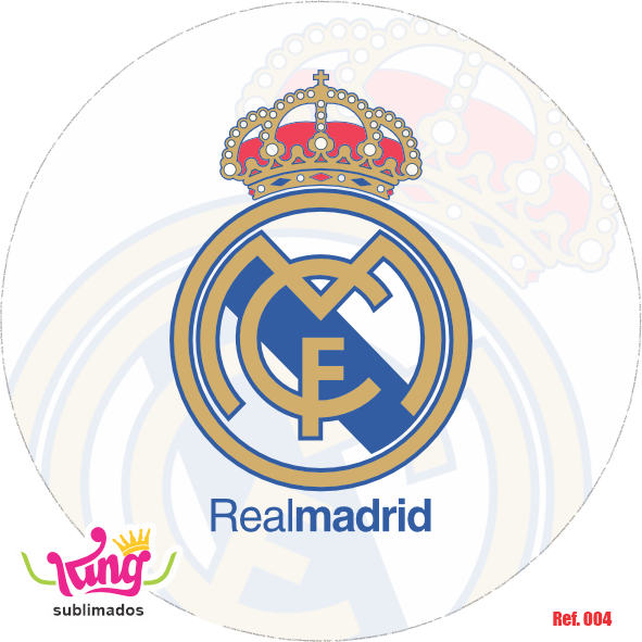 Painel redondo futebol, , tecido, Real Madrid, painel redondo sublimado ...