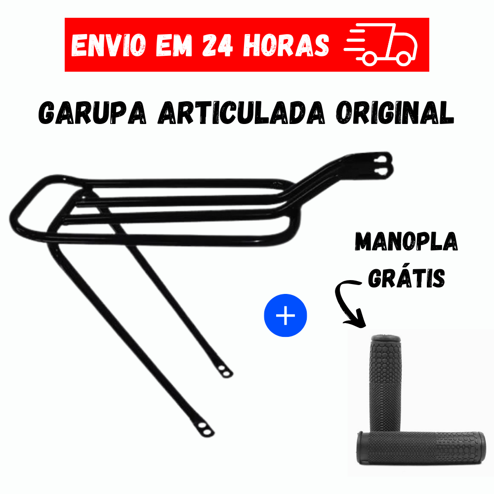 Garupa de Bike Bh Tubão Articulado Reto De Ferro Polido Garupa ...