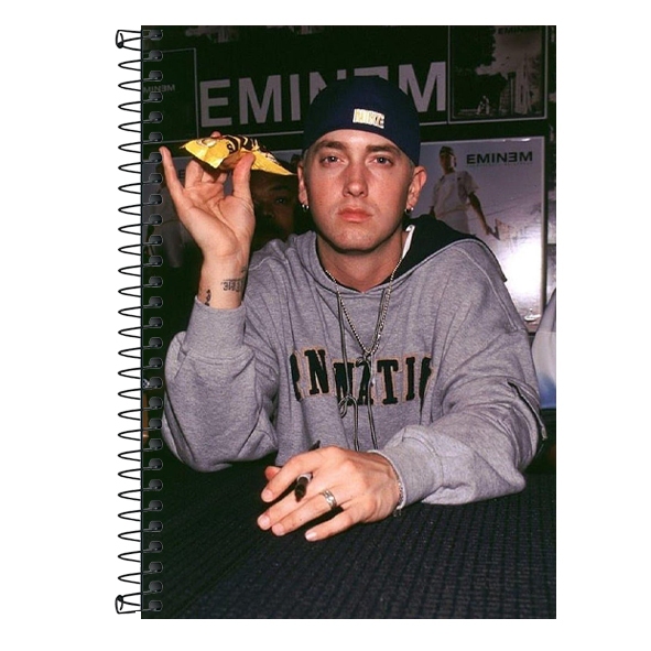 Caderno Personalizado EMINEM Rap Hip-hop - 1 matéria, 10 matérias e 20 ...