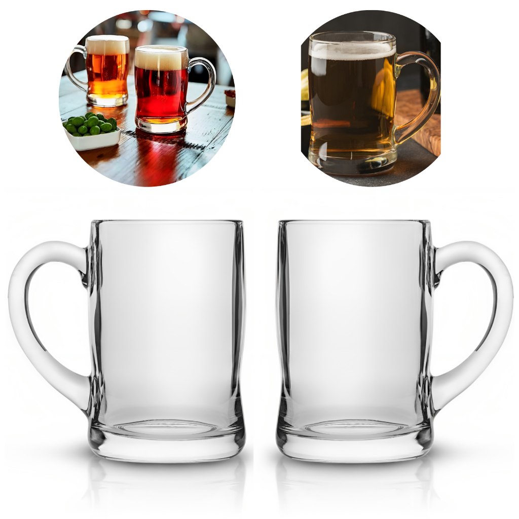 Conjunto 2 Canecas 350ml Chopp Cerveja Copo De Vidro Liso | Shopee Brasil