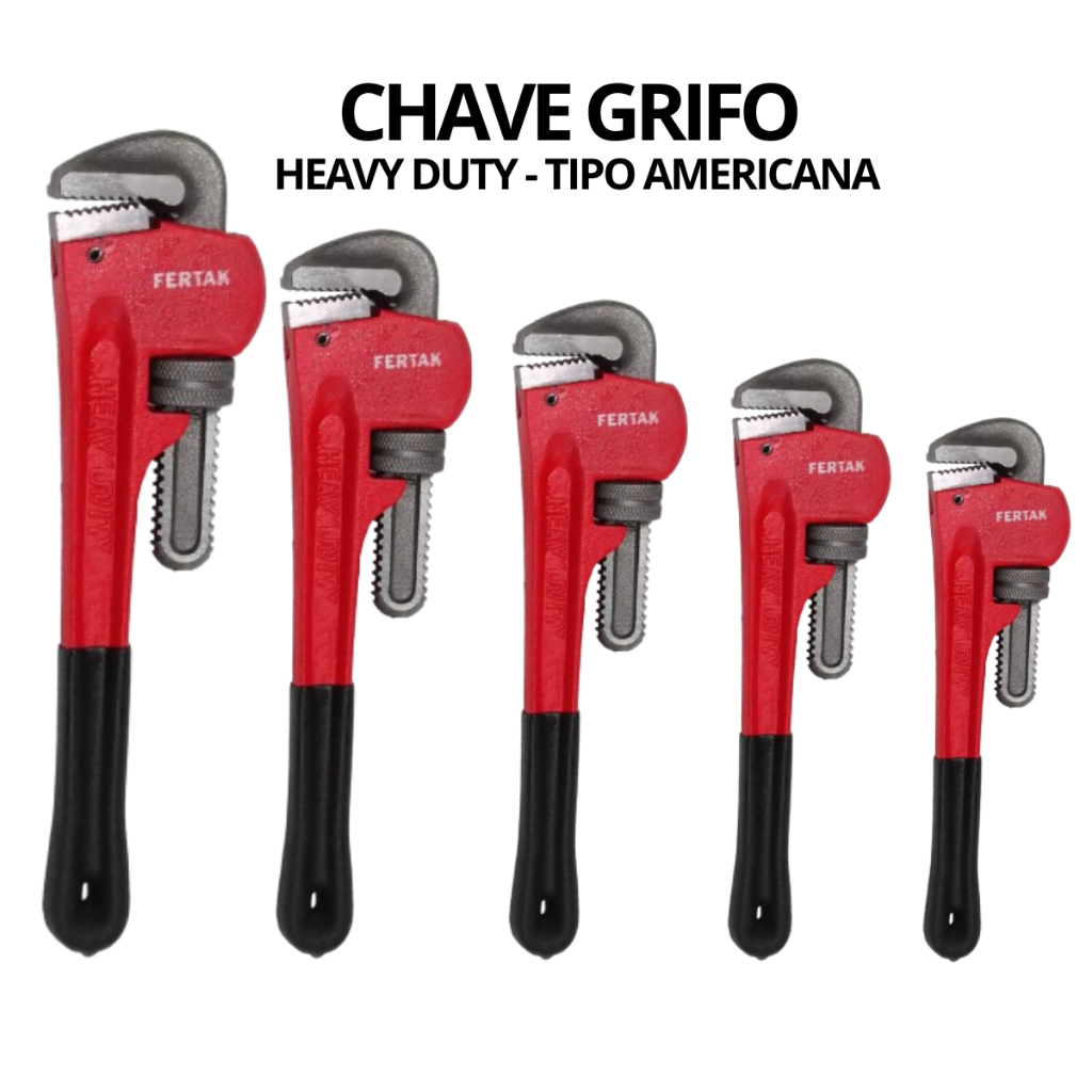 Chave De Grifo Profissional 10", 12", 14", 18", 24" para Tubulações ...