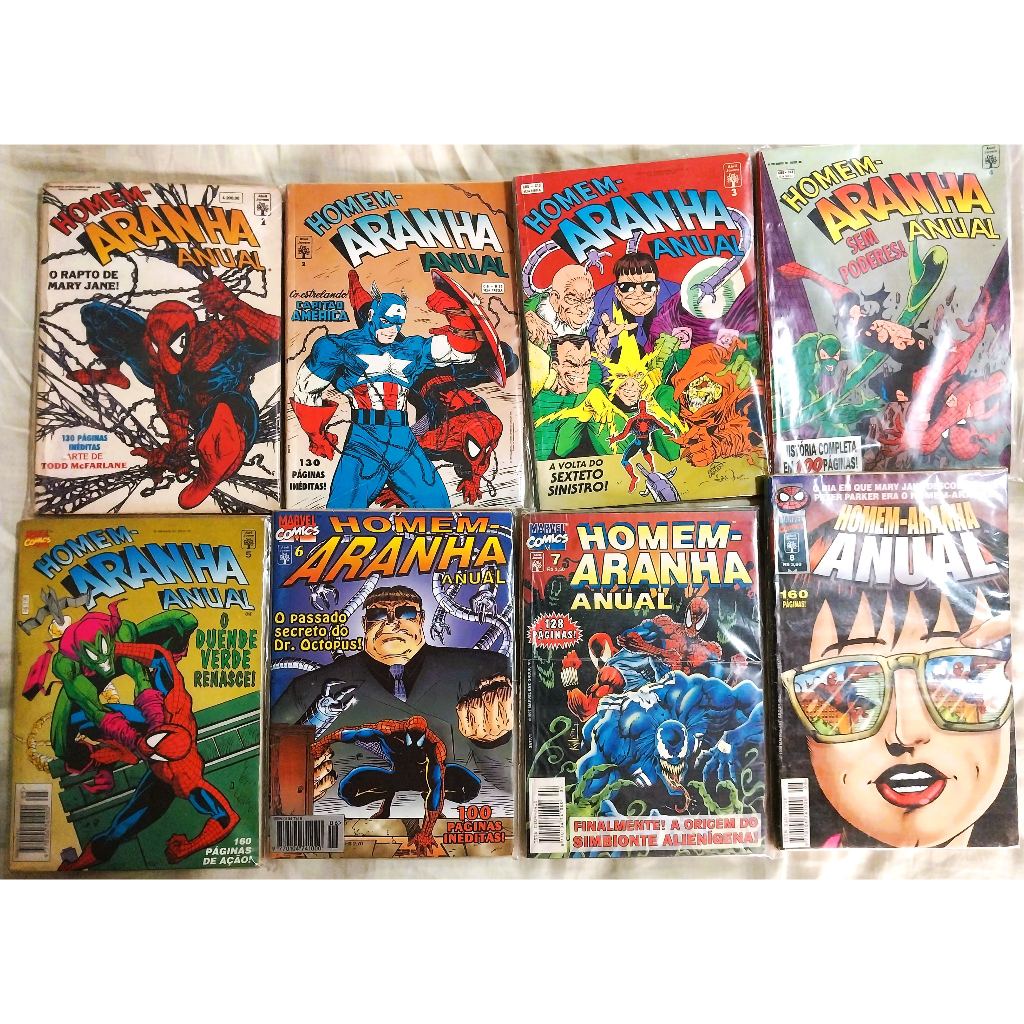 Homem Aranha Anual Completa - 8 Volumes - Marvel Editora Abril - Gibi Hq Quadrinhos | Shopee Brasil