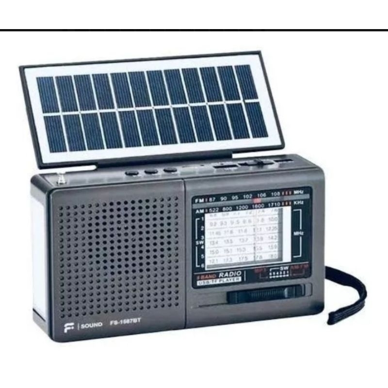 Rádio Solar Com Led AM E FM Completo | Shopee Brasil
