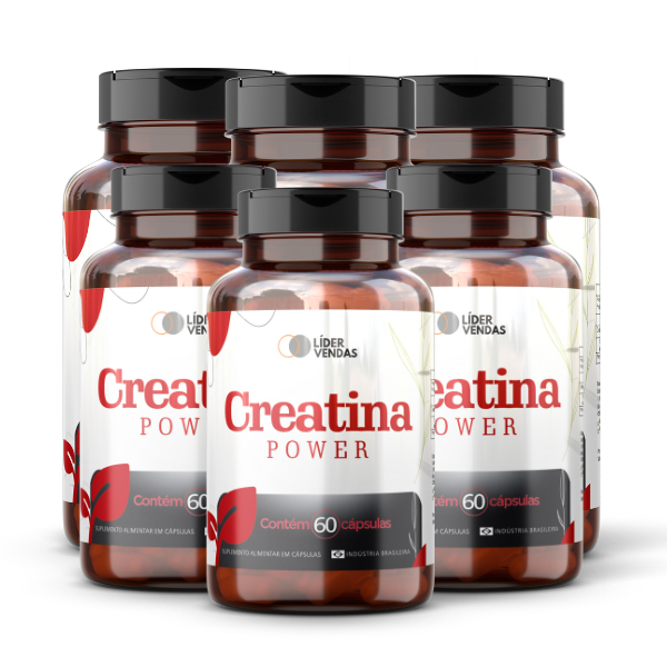 Creatina Power C/ 60 Cápsulas 3.000mg - Kit 6 Potes | Shopee Brasil