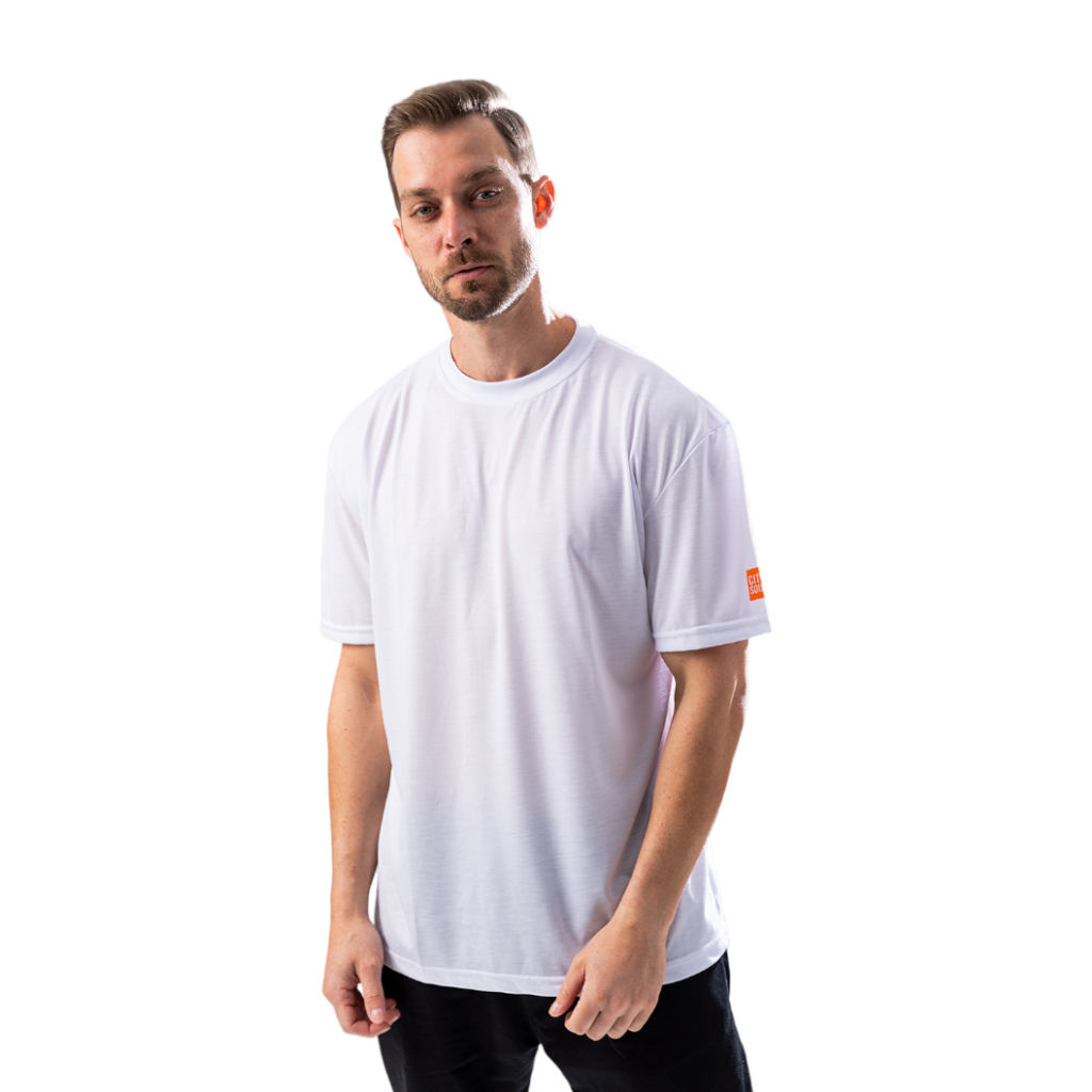 Camiseta Masculina Branca Lisa Básica T-shirt Manga Curta Gola Redonda ...