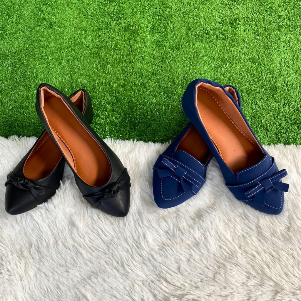 Kit 2 Par Sapatilha Feminino Bico Fino Moderno Mulheres Modernas Moda ...