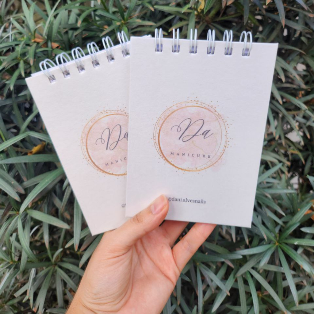 Bloquinho A6 Capa Dura Tamanho 10x14 - Personalizado Com sua Logo ou ...