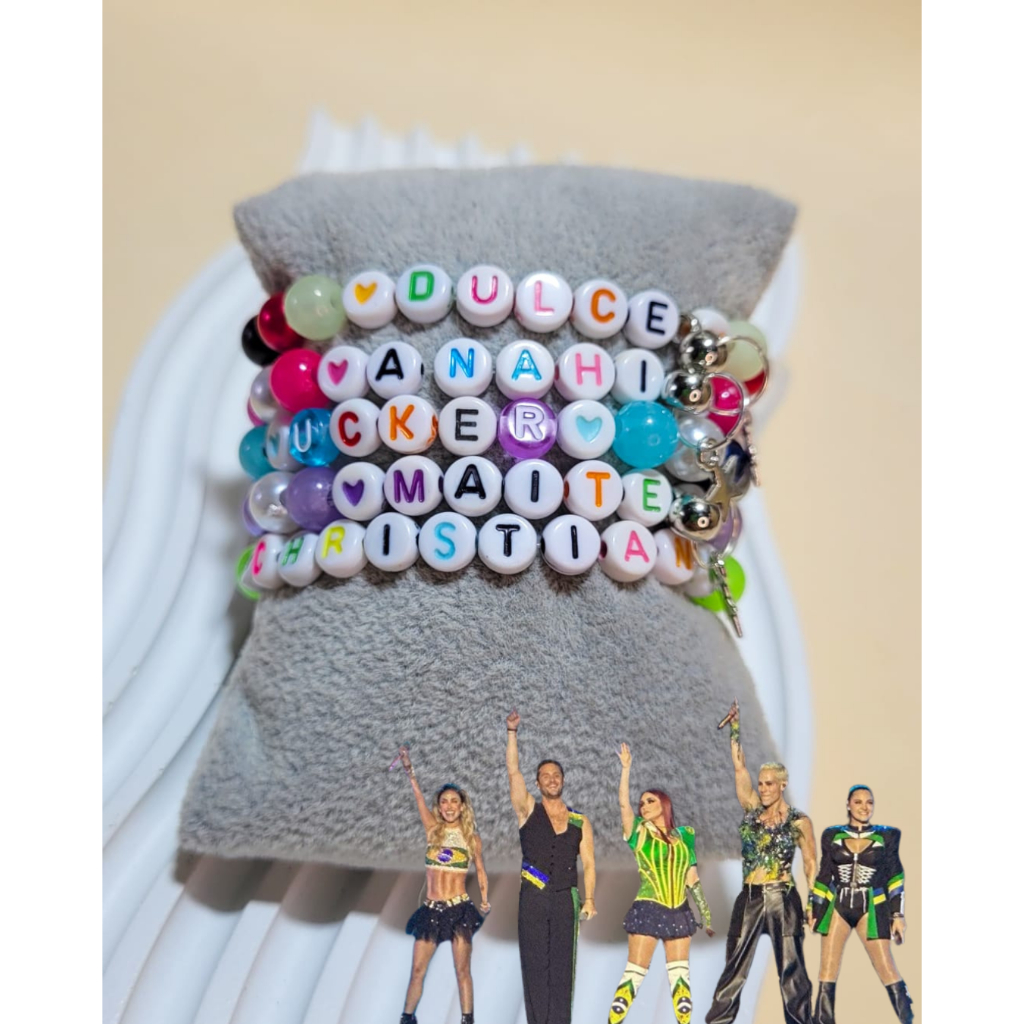 Pulseiras RBD integrantes | Maite - Dulce - Anahi - Ucker - Christian ...
