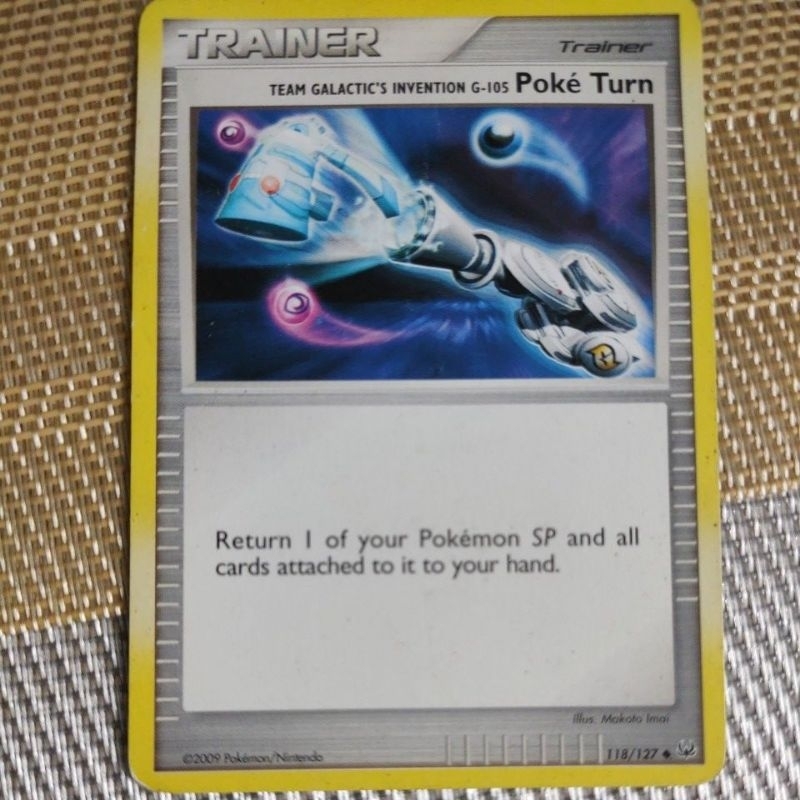 Carta Pokémon Team Galactic's Invention G-105 Poke Turn 118/127 Trainer ...
