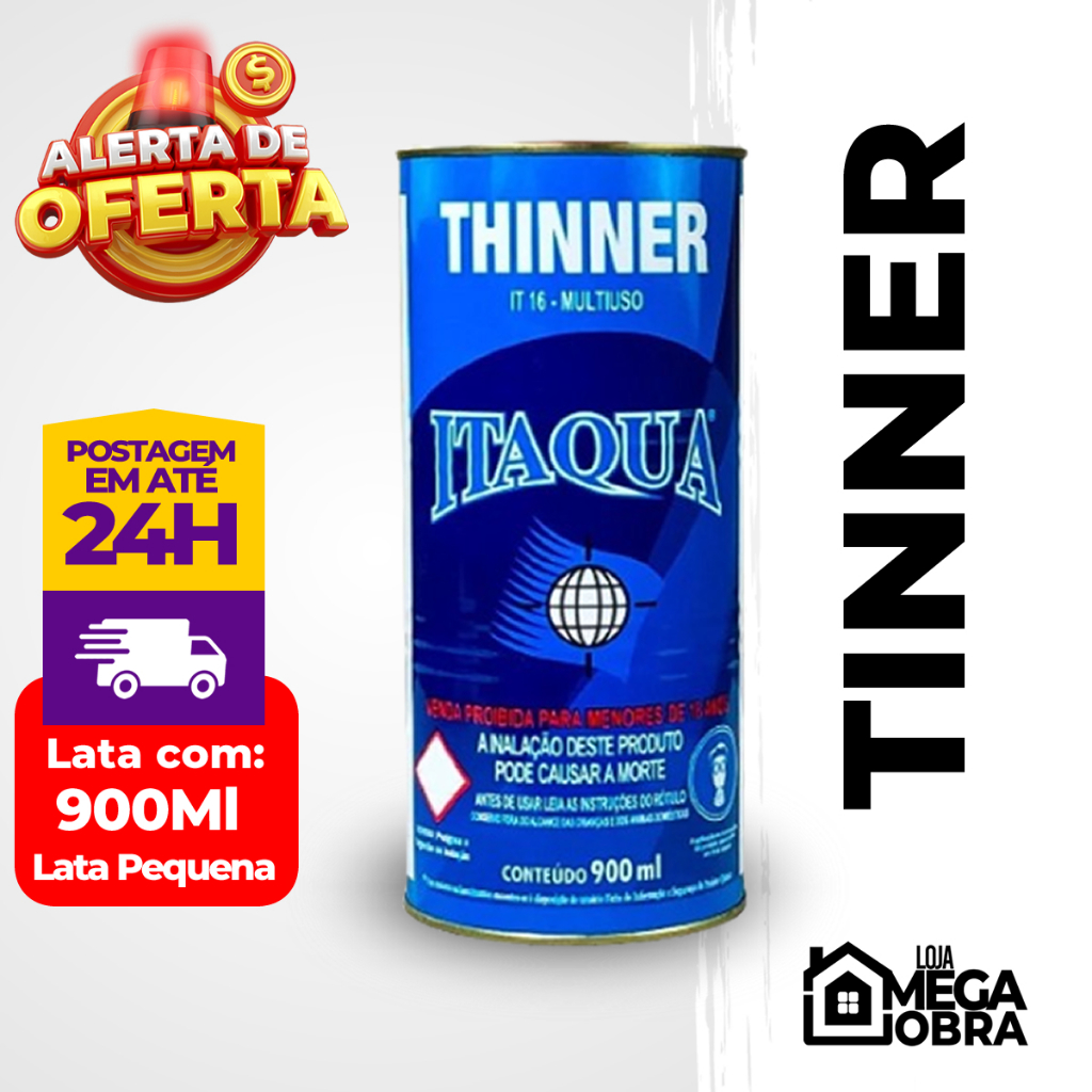 Thinner Multiuso Solvente Diluente IT 16 Itaqua 900 ml | Shopee Brasil