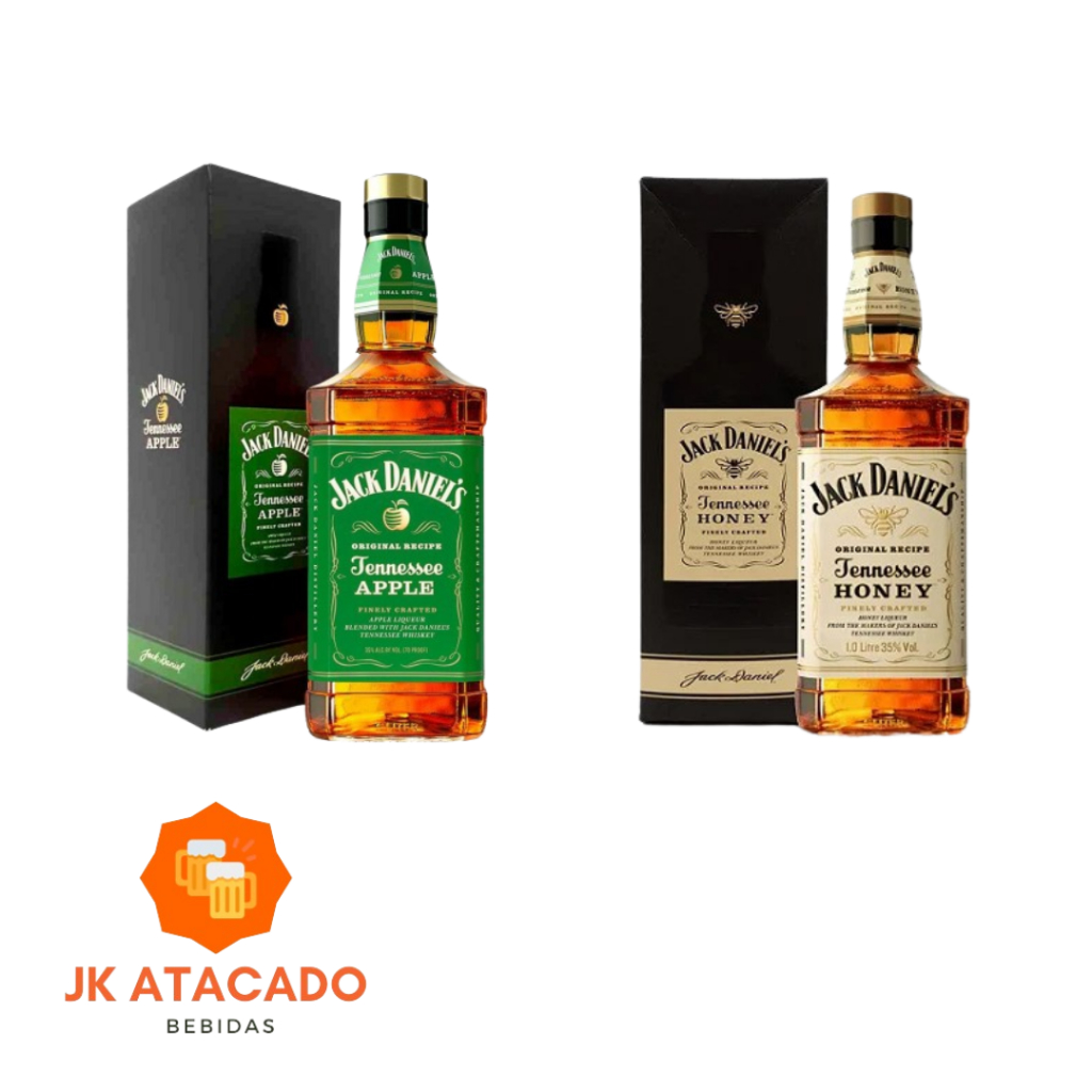 Kit 2 Whisky Maça Verde + Jack Mel 1 Litro na Caixa | Shopee Brasil