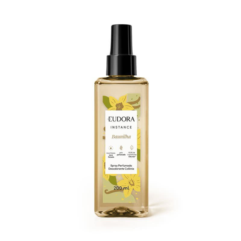 Body Splash Spray Perfumado Desodorante Colônia Instance Baunilha 200ml ...