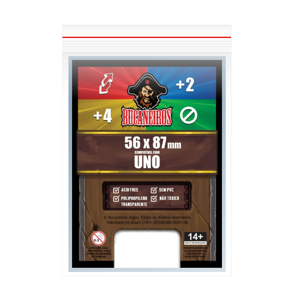 Sleeves Customizados Bucaneiros Para Jogo Uno 56 x 87mm pct com 120 unidades | Shopee Brasil