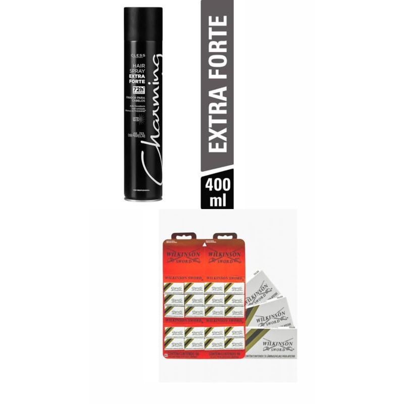 kit charming extra forte lâmina wilkinson | Shopee Brasil