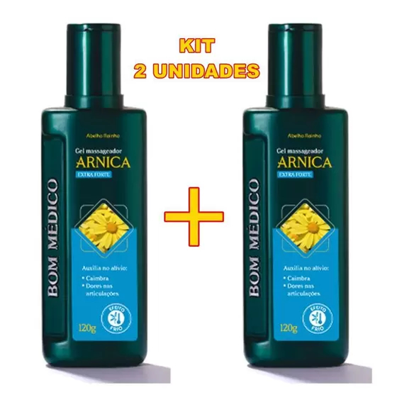 Kit Bom Médico 2 Gel Extra Forte Para Massagem Relaxante Com Arnica ...