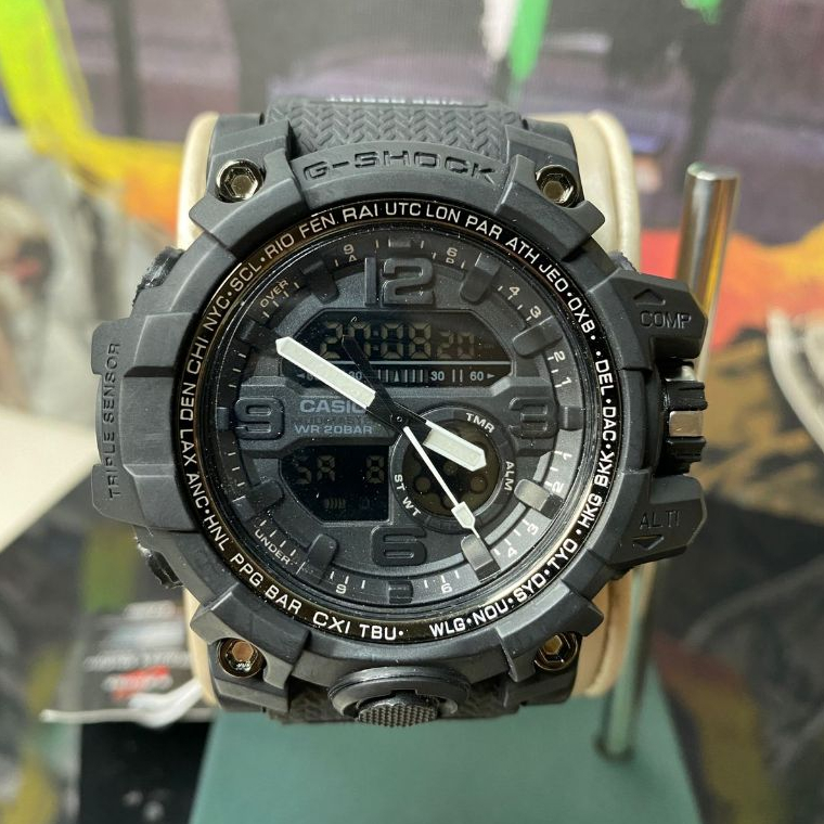 Relógio Digital Casio G Shock wr20bar preto Esportivo Pulseira de ...