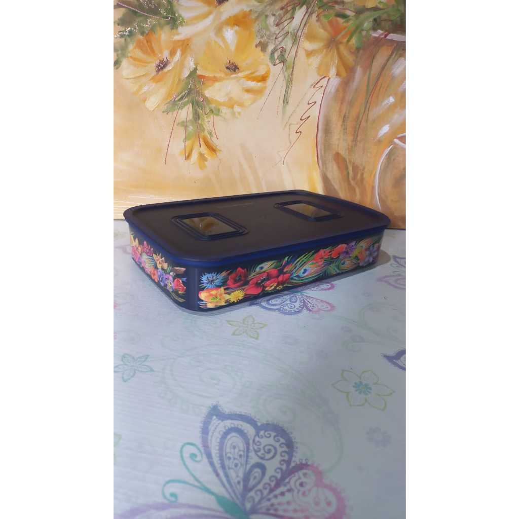 Tupperware Bifresco retangular 1.1L pavão importado | Shopee Brasil