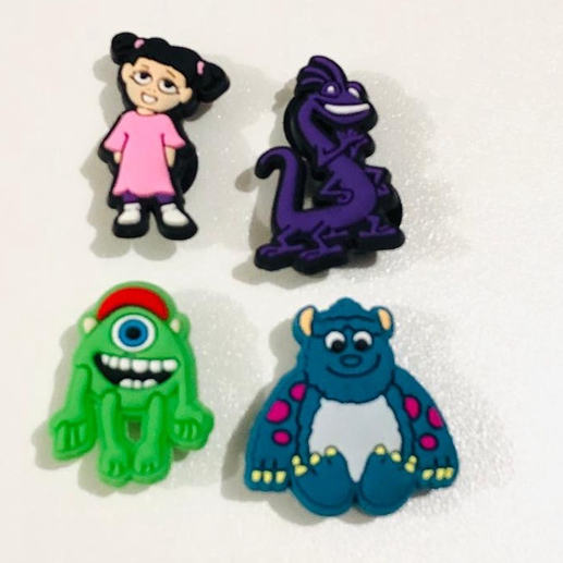 04 Pins Jibbitz Para Crocs Monstro S.A Sullivan Mikki Boo | Shopee Brasil