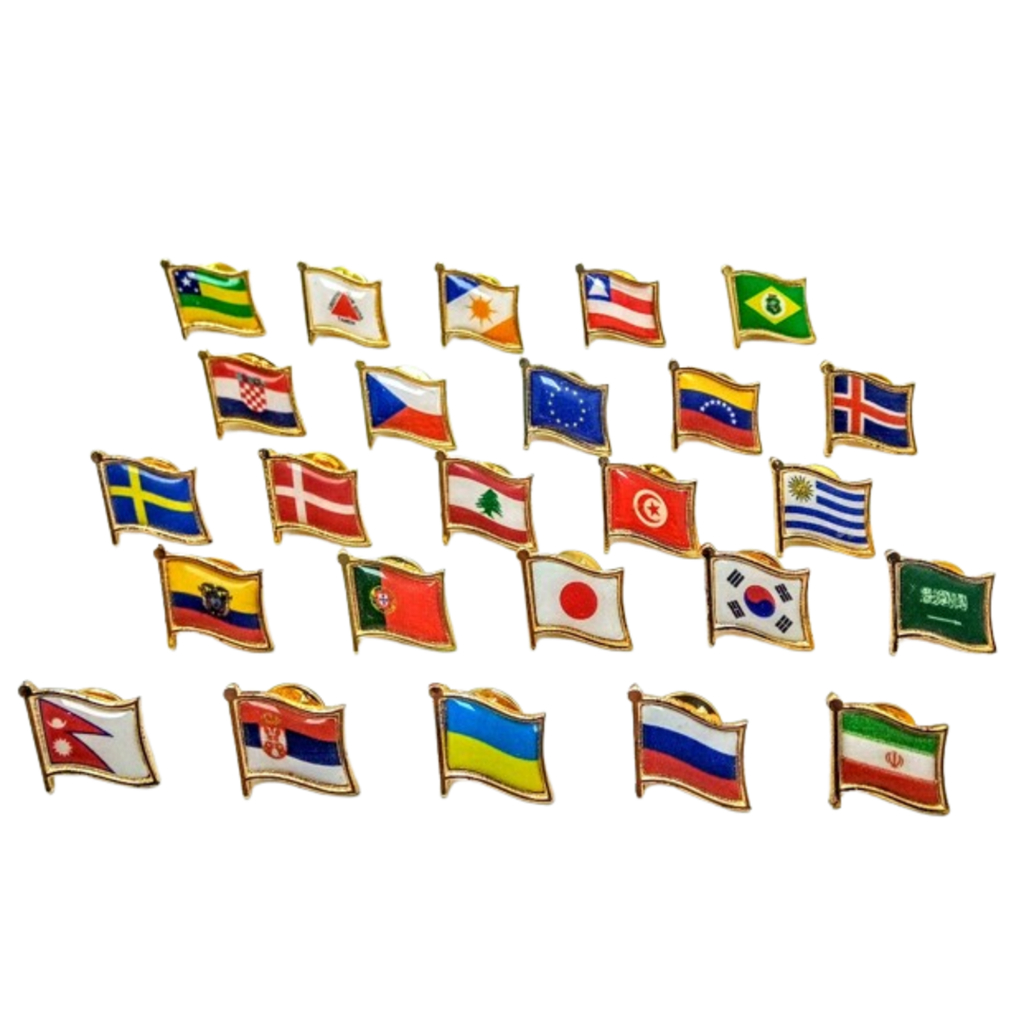 Pin, Botton, Broche, Bandeira de países e estados do Brasil a consultar ...