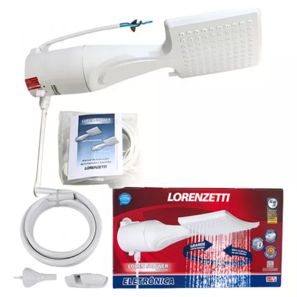 Chuveiro Ducha Lorenzetti Loren Shower Ultra Eletrônico Cor Branco ...