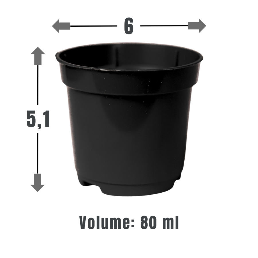 kit 40 vasos e cuias para plantas na cor Preta ( Cuia 21, cuia 18, pote 15, pote 11, pote 09 e ...