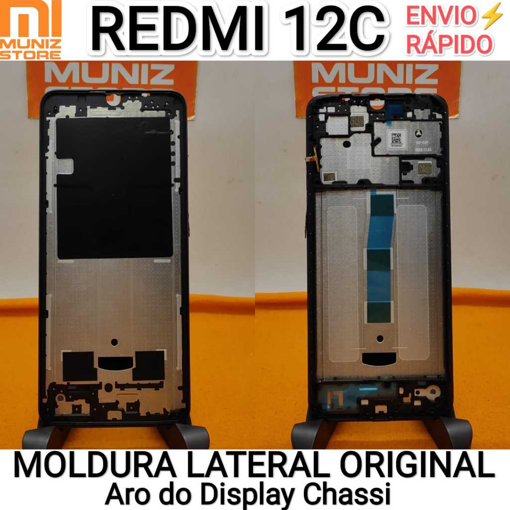 Moldura Aro Xiaomi Redmi 12C Aro Lateral Do Display Traseira Chassi ...