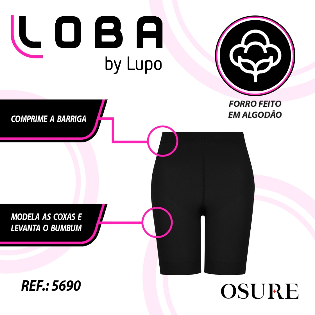 Kit 3 Shorts Modelador Lupo Cinta Abdominal Diminui Barriga Levanta ...