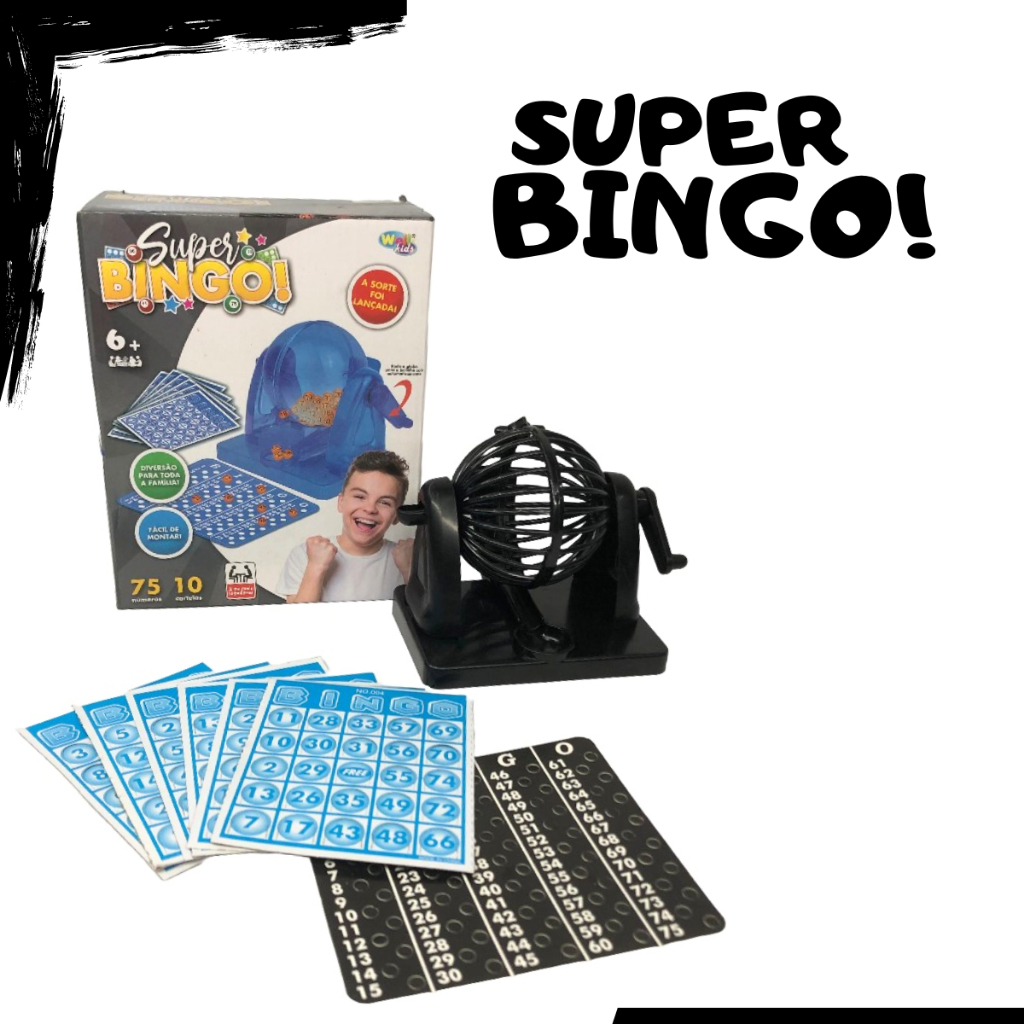 Bingo 75 números 10 cartelas A sorte foi lançada 6+ | Shopee Brasil