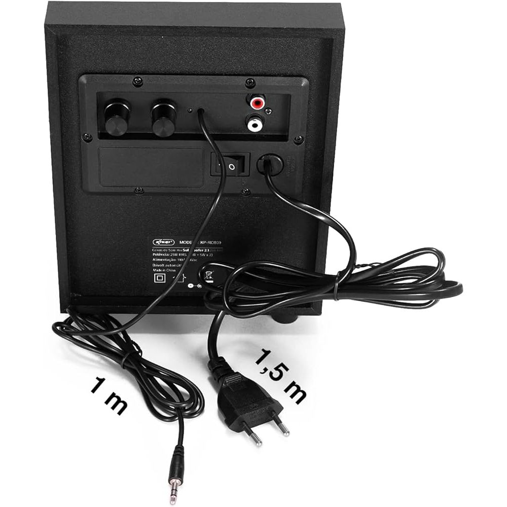 MINI SUBWOOFER 2.1 KP-RO809 KNUP 25W RMS - Esquinão da Informática ...