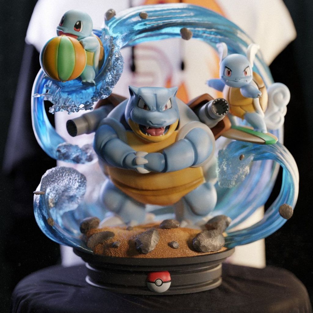 Blastoise - Evolution - Pokémon - Figure - Estátua - Diorama | Shopee ...