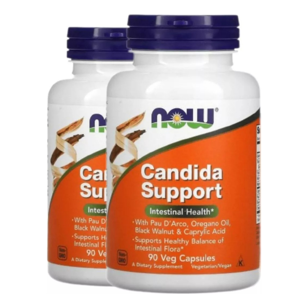 Kit C/2 Candida Support 60 Vcaps Now Foods | Shopee Brasil