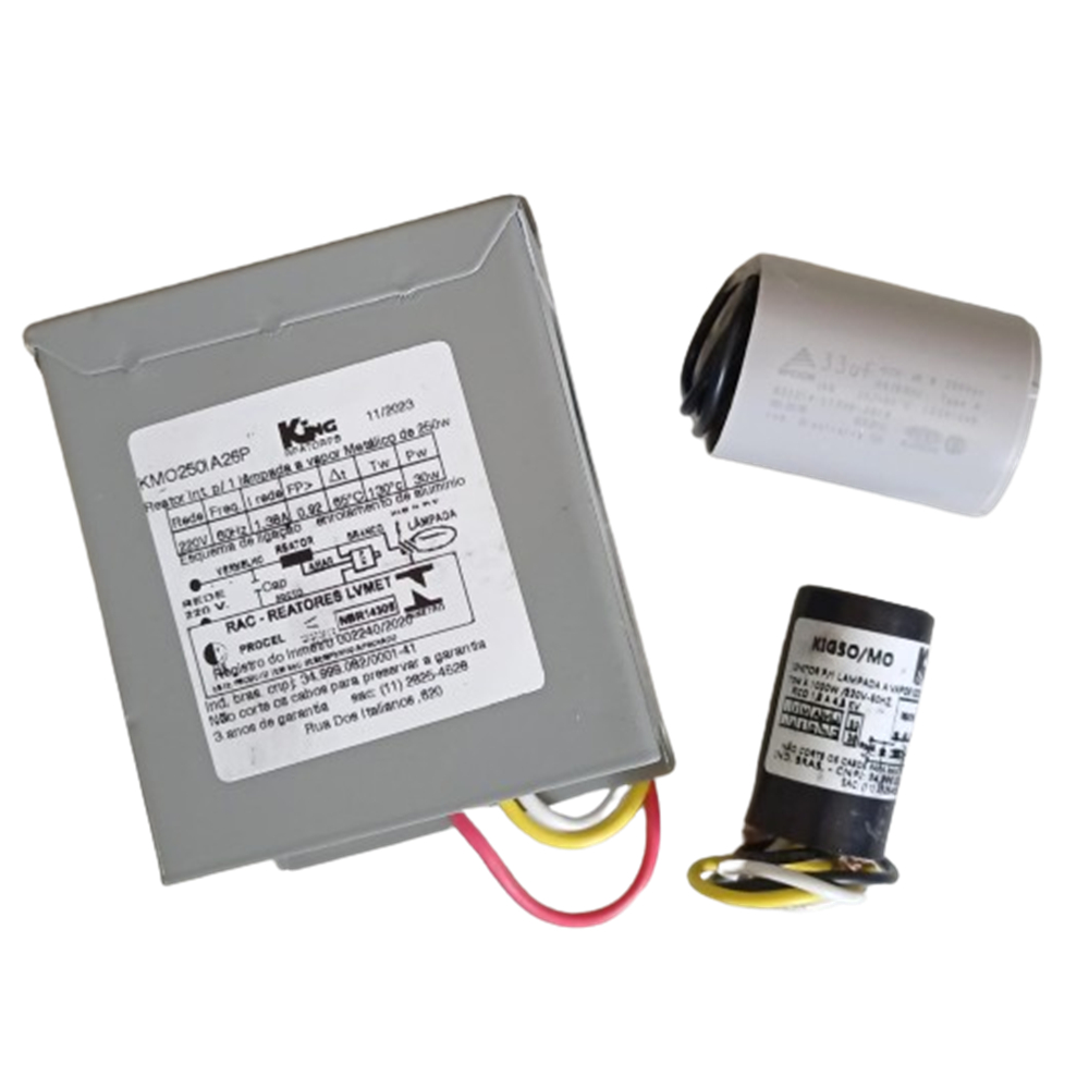 Reator 250w 220v interno para lampada Metalica Sodio | Shopee Brasil