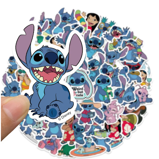 Kit 25 Adesivos Disney Lilo & Stitch, a prova d´agua, reutilizável ...