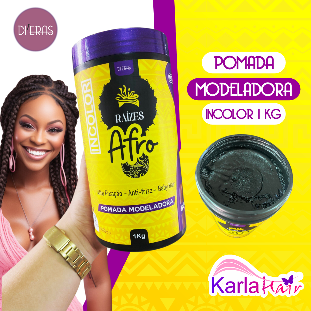 POMADA MODELADORA FIXADORA PROFISSIONAL RAIZES AFRO 1 KILO BABY HAIR ...