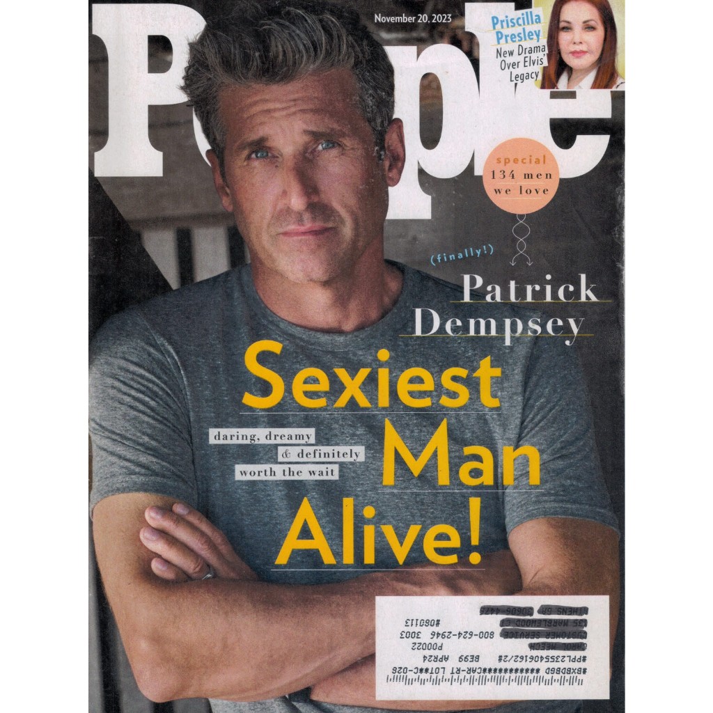 REVISTA PEOPLE, 20/11/2023, COM PATRICK DEMPSEY NA CAPA. | Shopee Brasil