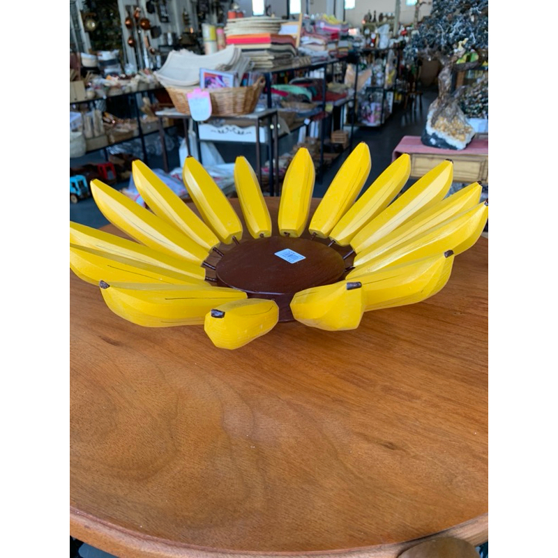Fruteira de banana de madeira amarela | Shopee Brasil