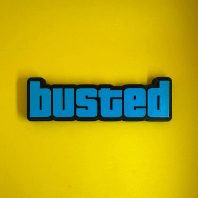 Placa "BUSTED" - GTA / Grand Theft Auto - 3D | Shopee Brasil