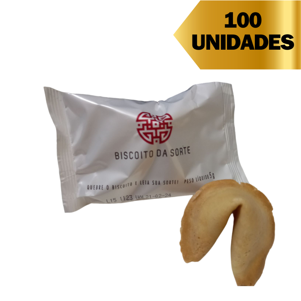 Biscoito da Sorte Caixa com 100 unidades | Shopee Brasil