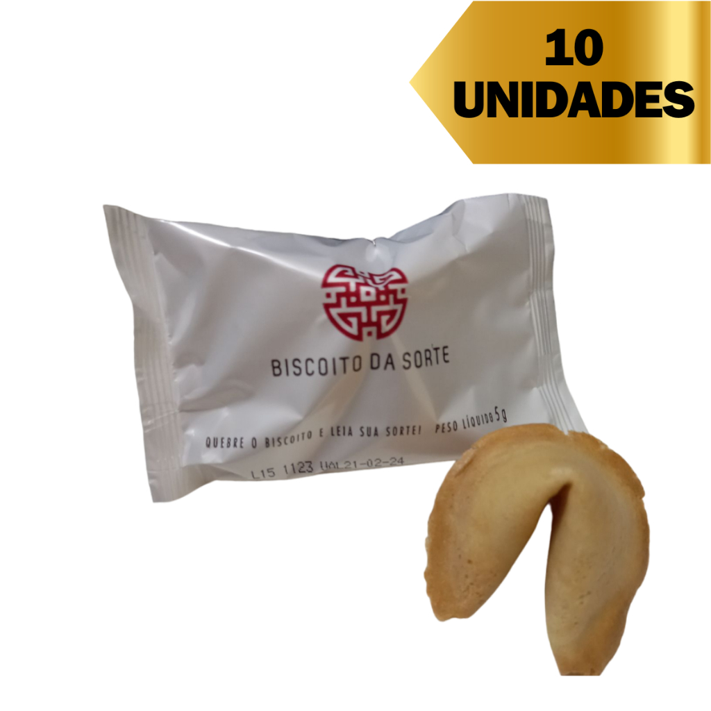 Biscoito da Sorte Pacote com 10 Unidades | Shopee Brasil