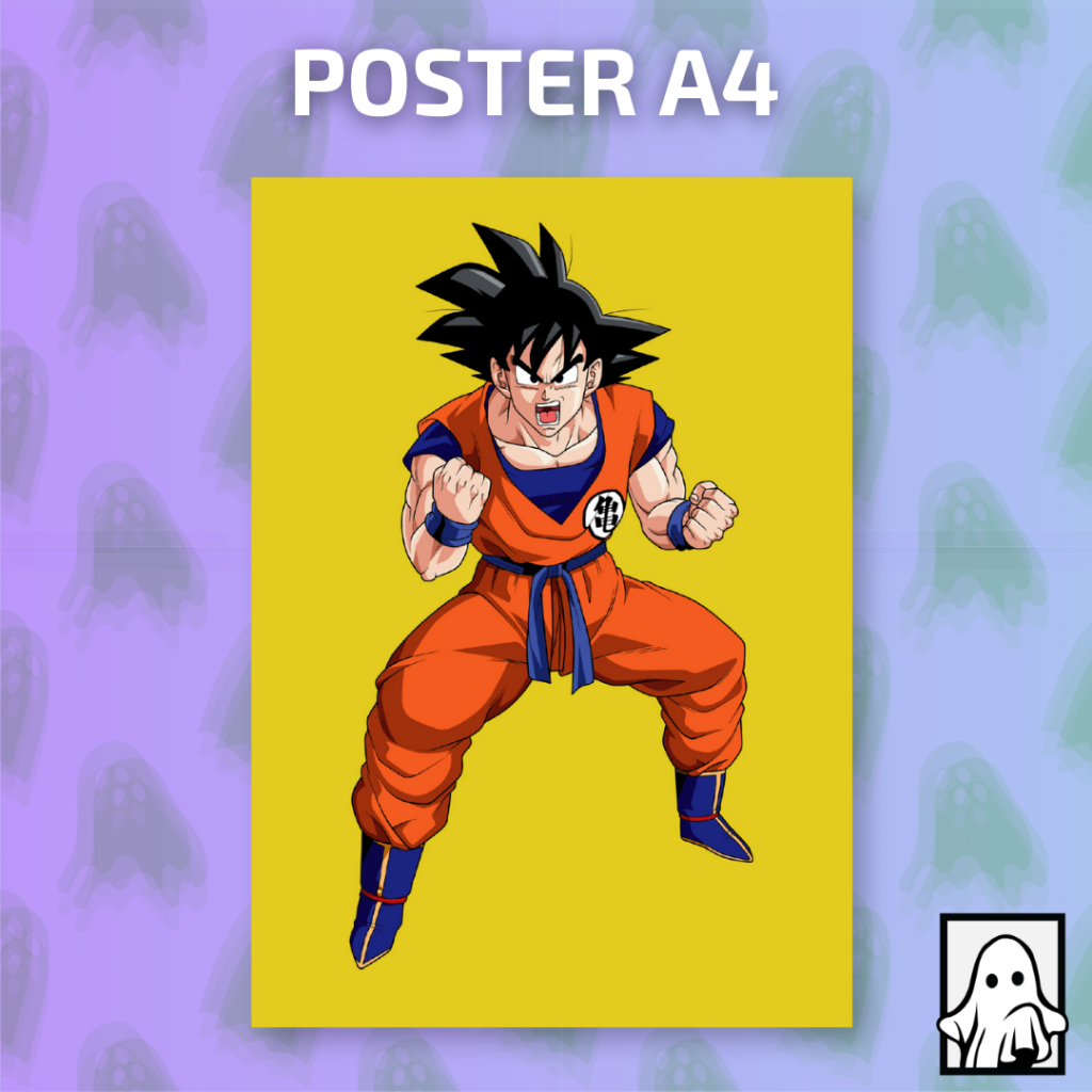 Poster Goku | Dragon Ball | Anime | Tamanho A4 | Shopee Brasil